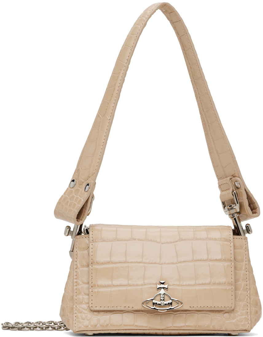 Vivienne Westwood Beige Small Croc Hazel Bag Vivienne Westwood