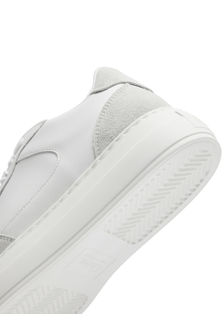 Cleens Court Panelled Sneakers White Cleens