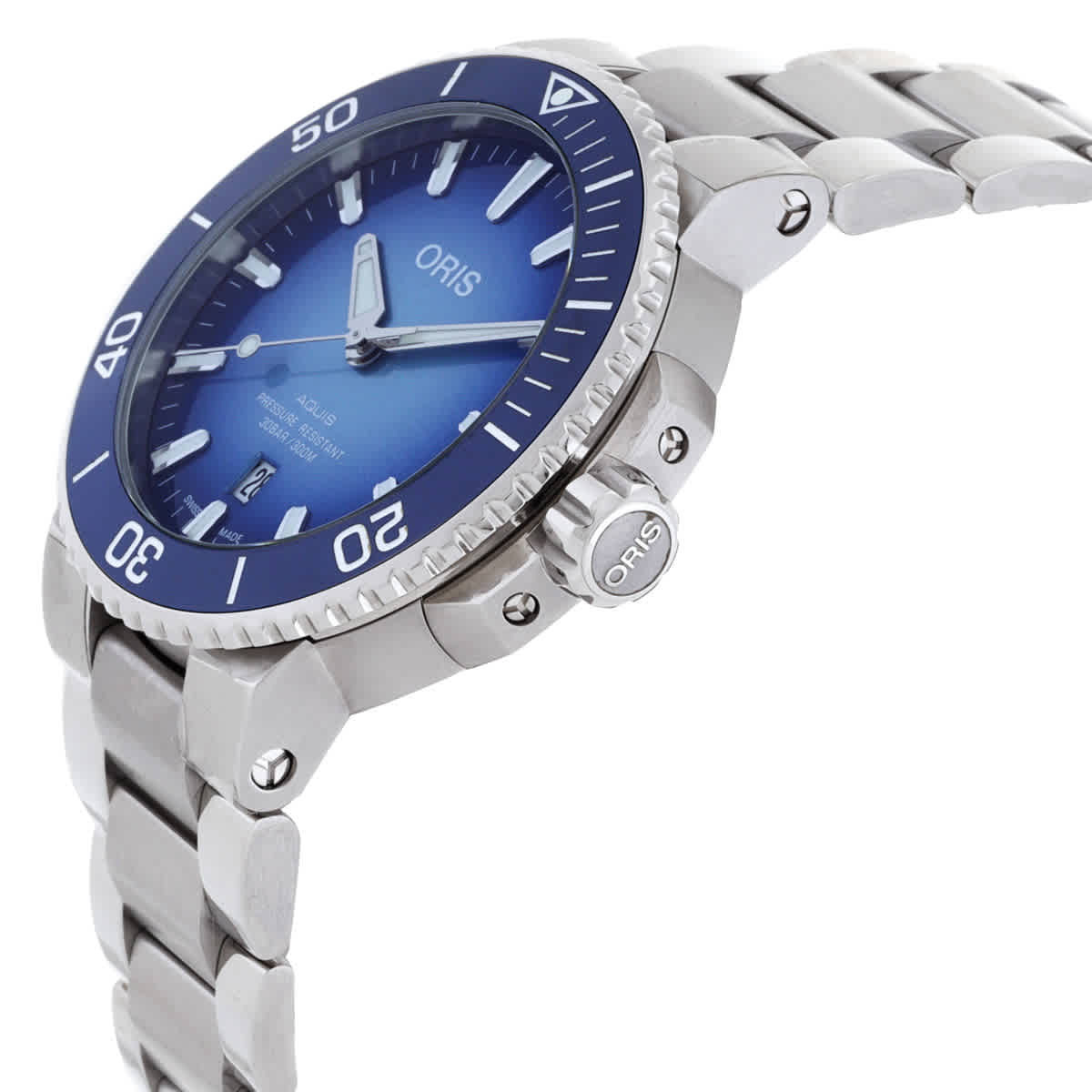 Oris Aquis Automatic Blue Dial Mens Watch 01 733 7730 4175-Set Oris