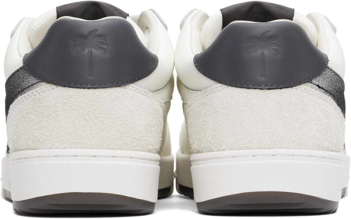 Palm Angels White & Gray Palm Beach University Sneakers Palm Angels