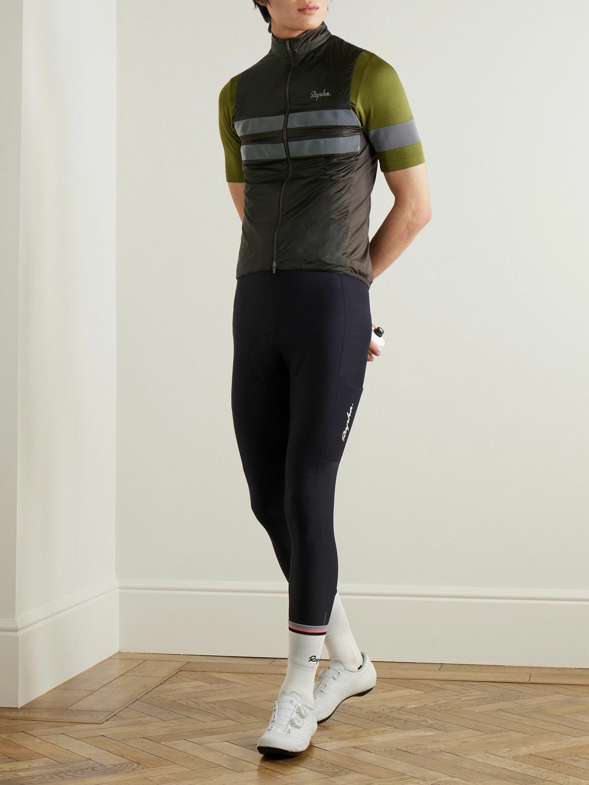 Rapha - Brevet Striped Shell Cycling Gilet - Brown Rapha