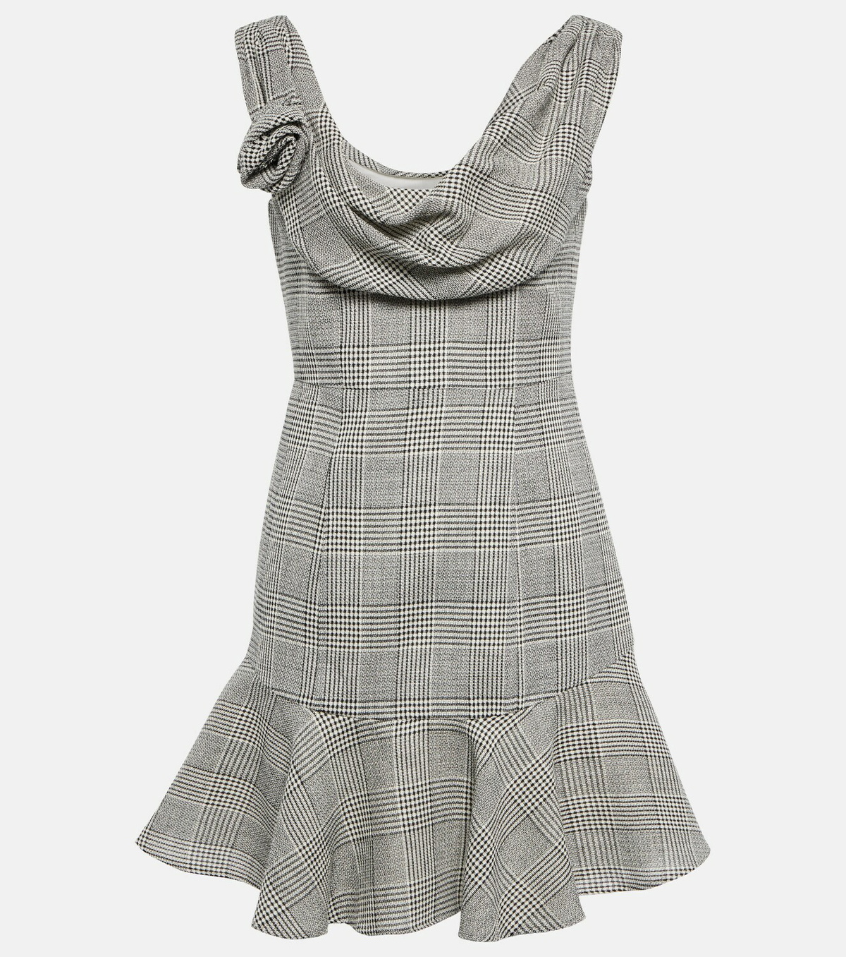 Alessandra Rich Prince De Galles wool minidress Alessandra Rich