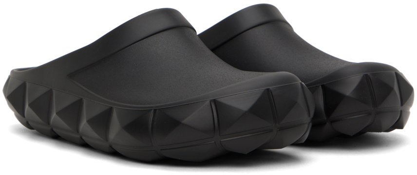 Valentino Garavani Black Roman Stud Turtle Clogs Valentino Garavani
