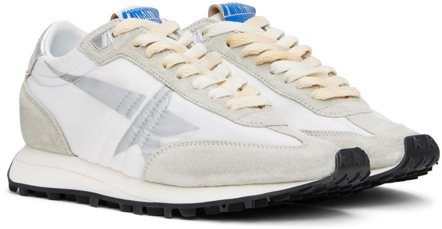 Golden Goose Gray & White Running Marathon M77 Sneakers Golden Goose ...