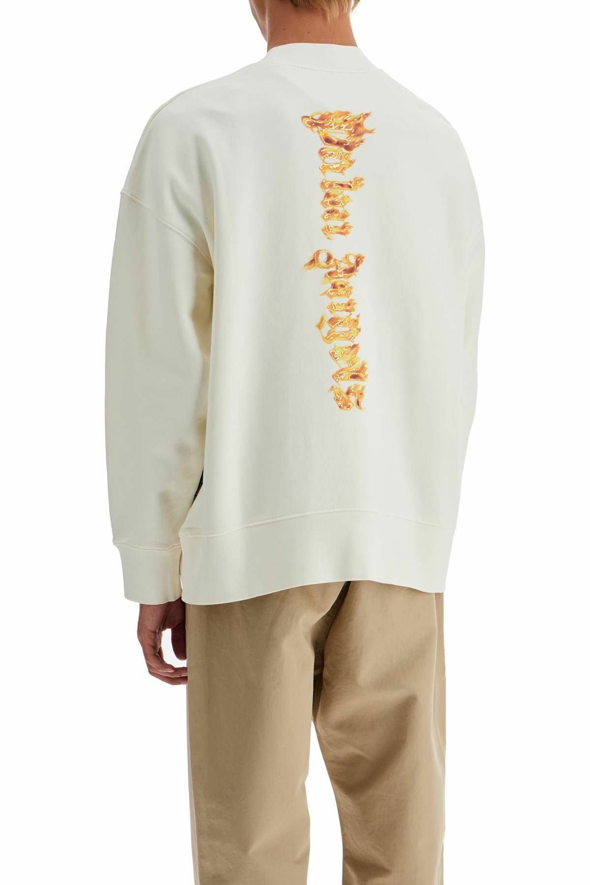 PALM ANGELS 'burning palm oversized sweat White Palm Angels