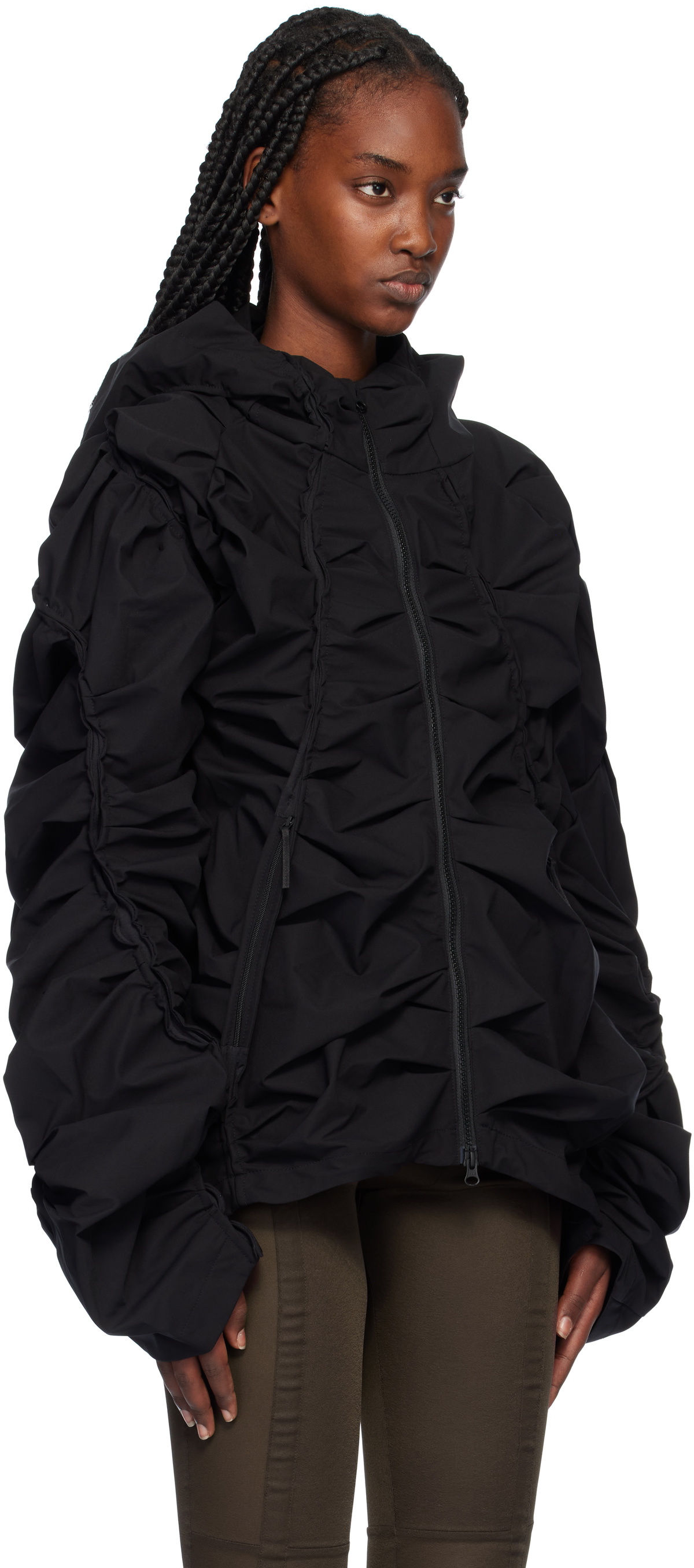 POST ARCHIVE FACTION (PAF) Black 7.0 Left Technical Jacket Post Archive ...