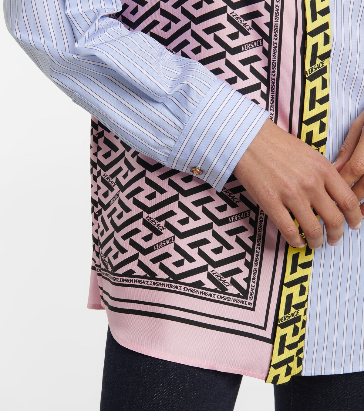 Versace - Greca printed silk and cotton shirt Versace