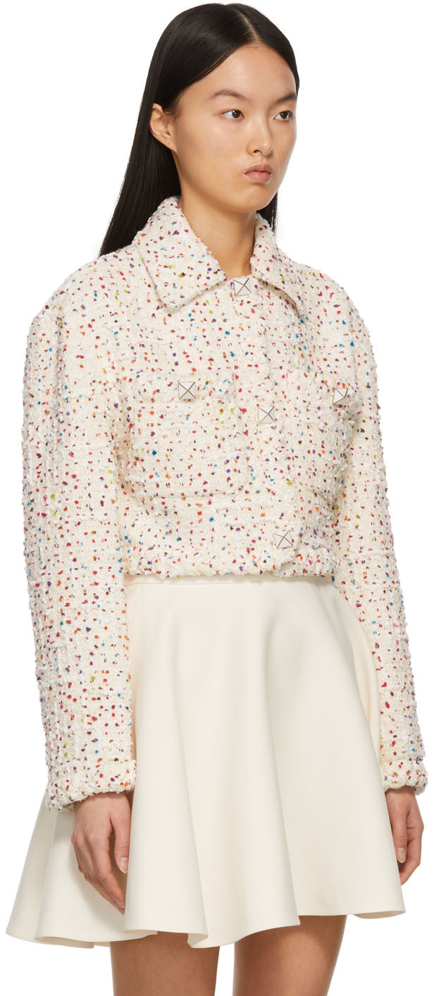 Valentino Multicolor Wool Tweed Jacket Valentino