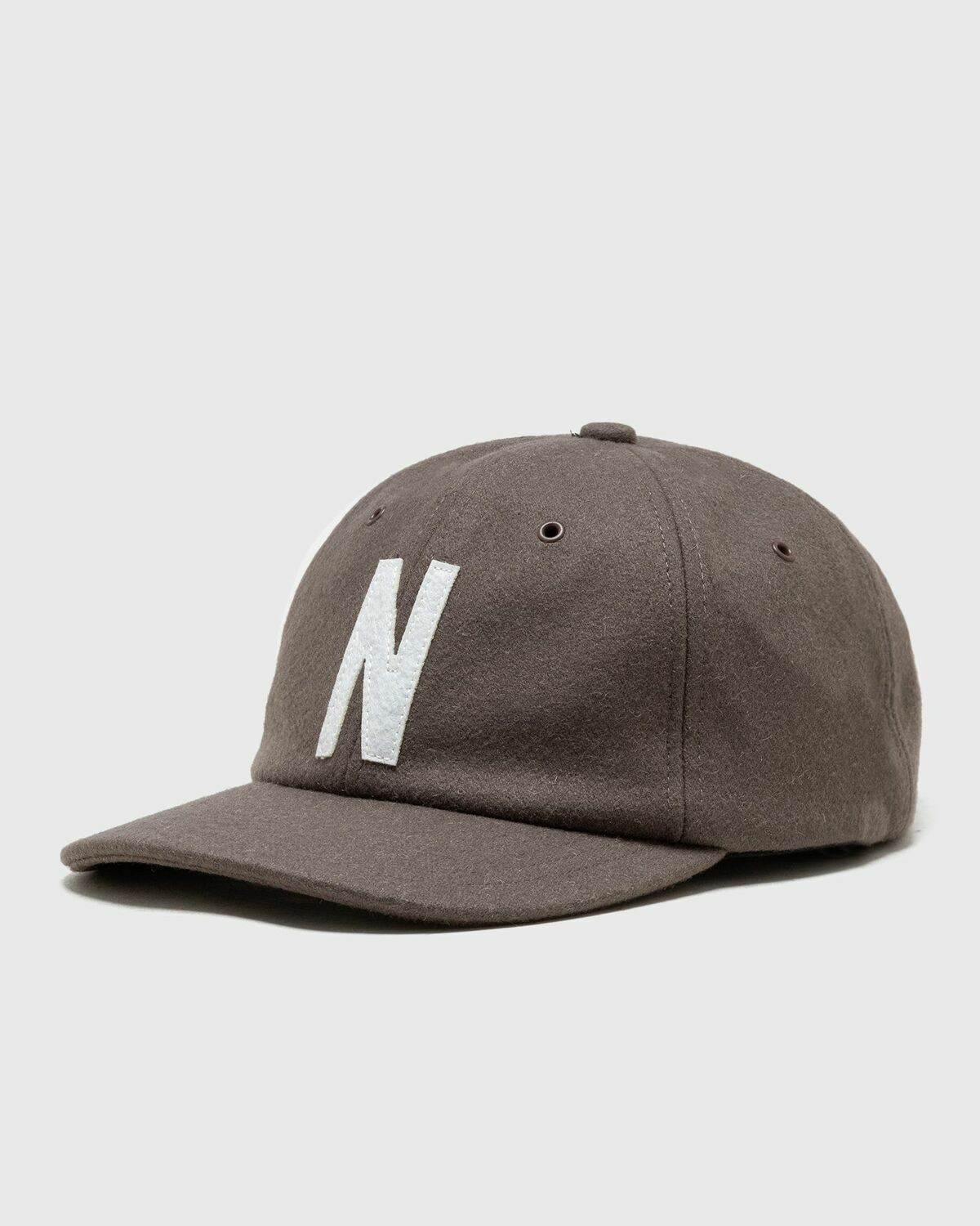 Norse Projects Wool Sports Cap Brown Caps Norse Projects