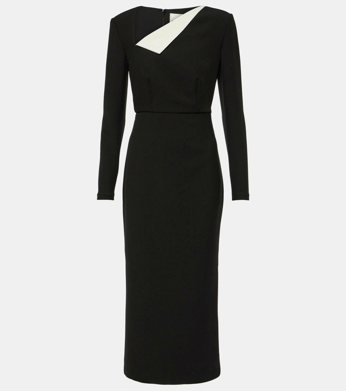 Roland Mouret Asymmetric Crêpe Midi Dress Roland Mouret