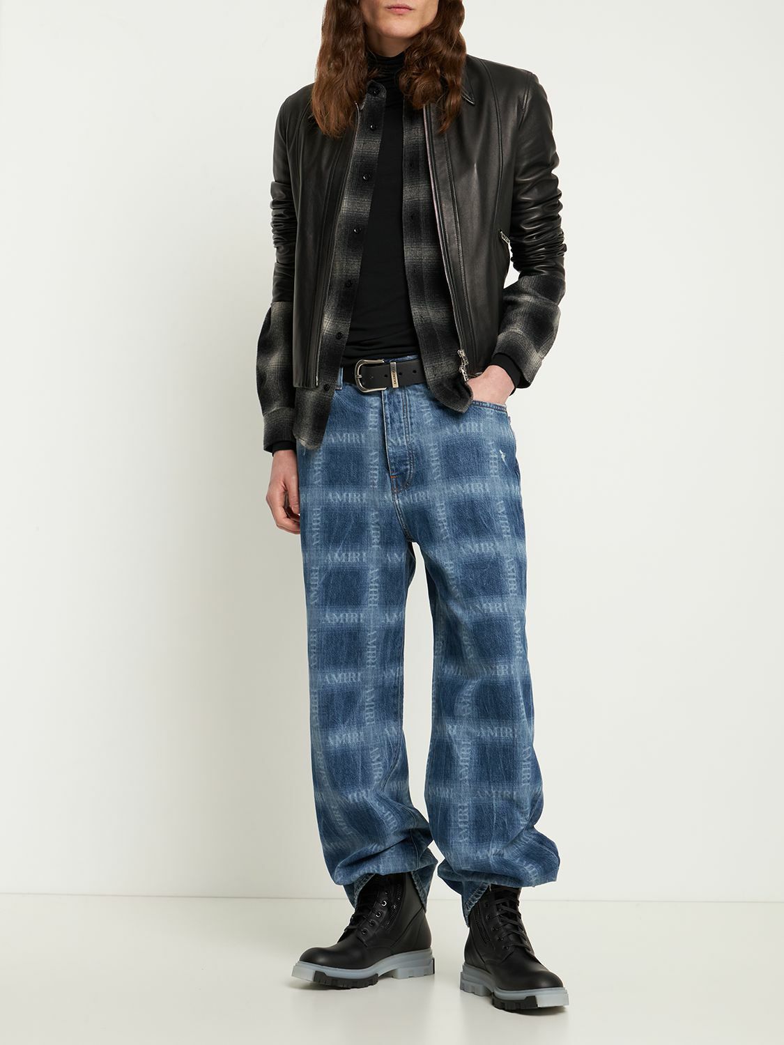 AMIRI - Amiri Shadow Plaid Baggy Jeans Amiri