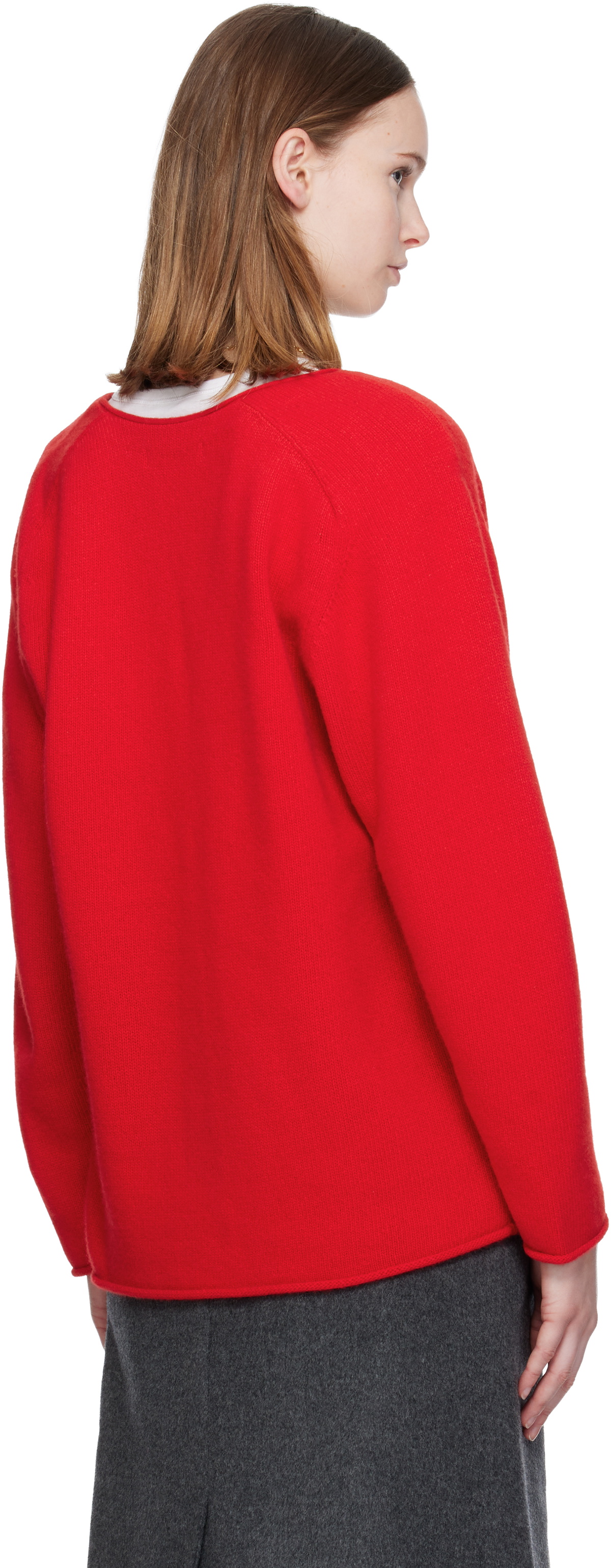 Nothing Written Red Cerin Deep V-Neck Sweater NOTHING WRITTEN
