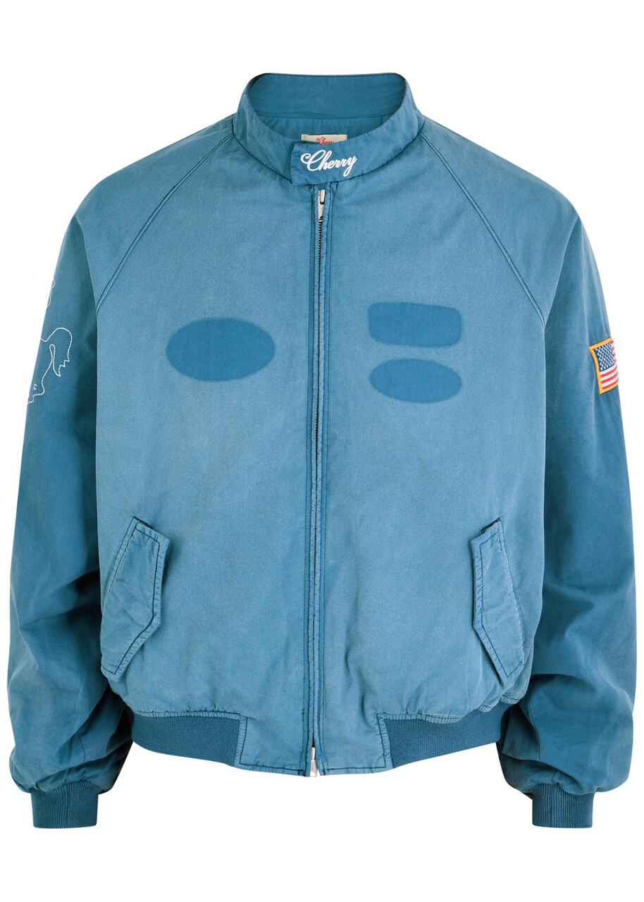 Cherry Los Angeles Championship Embroidered Cotton Jacket Blue CHERRY LA