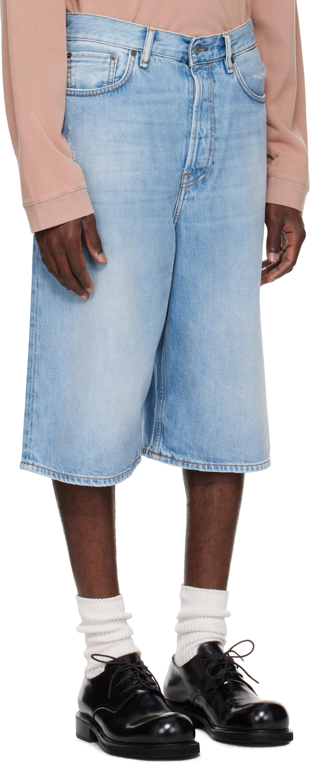 Acne Studios Blue Loose-Fit Denim Shorts Acne Studios