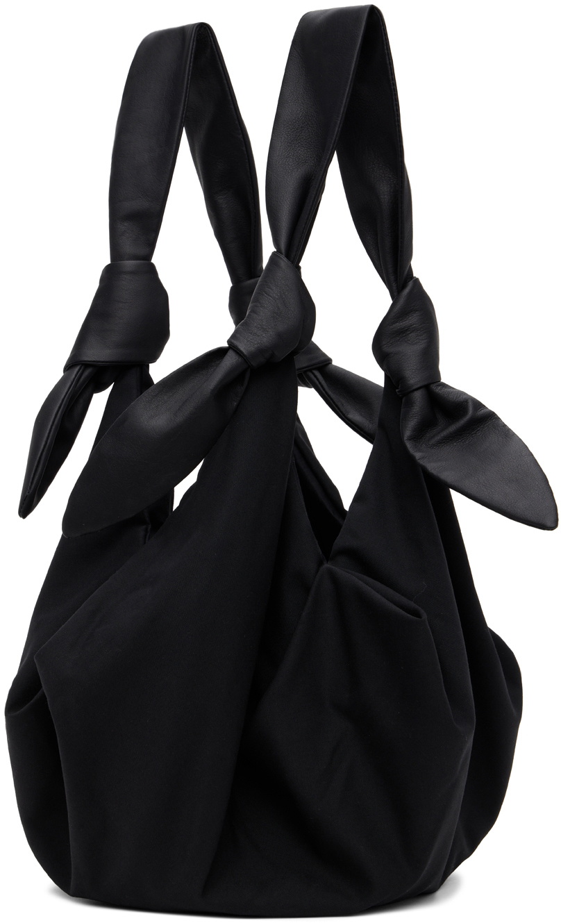 Y's Black Ribbon Shoulder Bag Ys