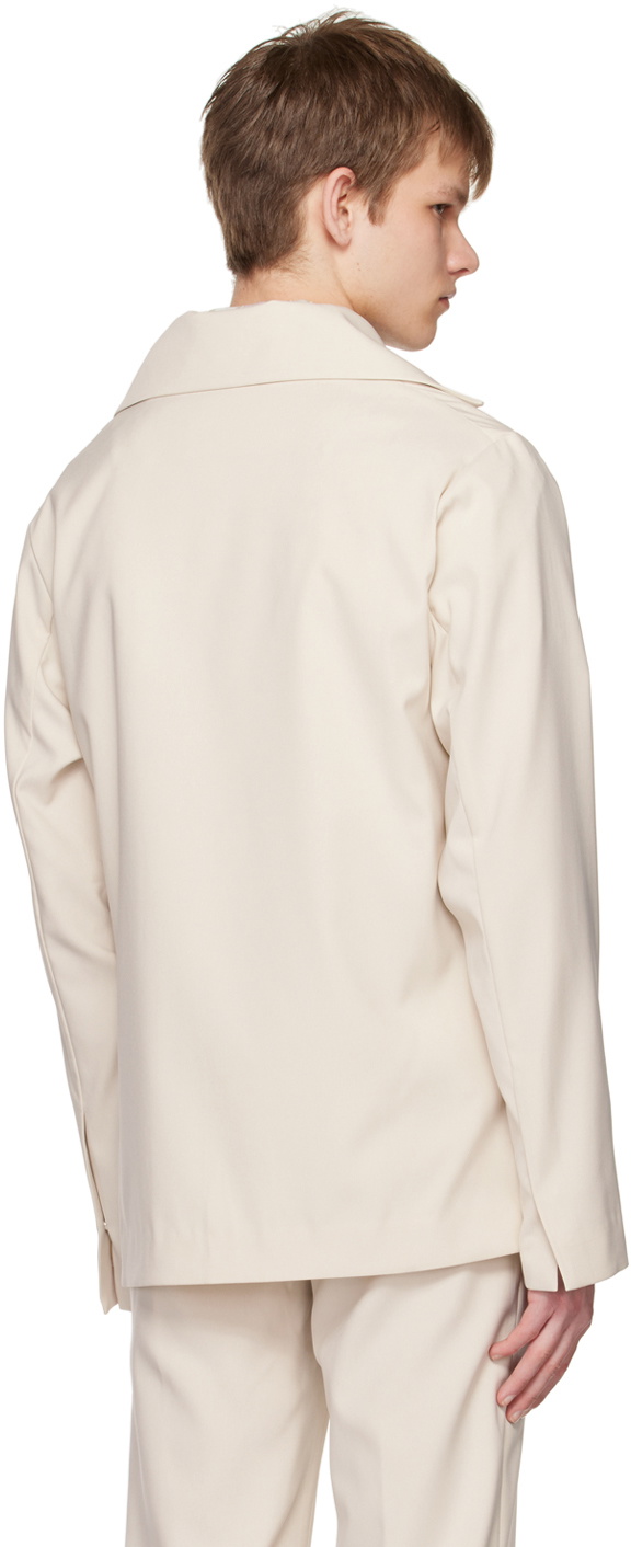 young n sang Beige Shell Blazer