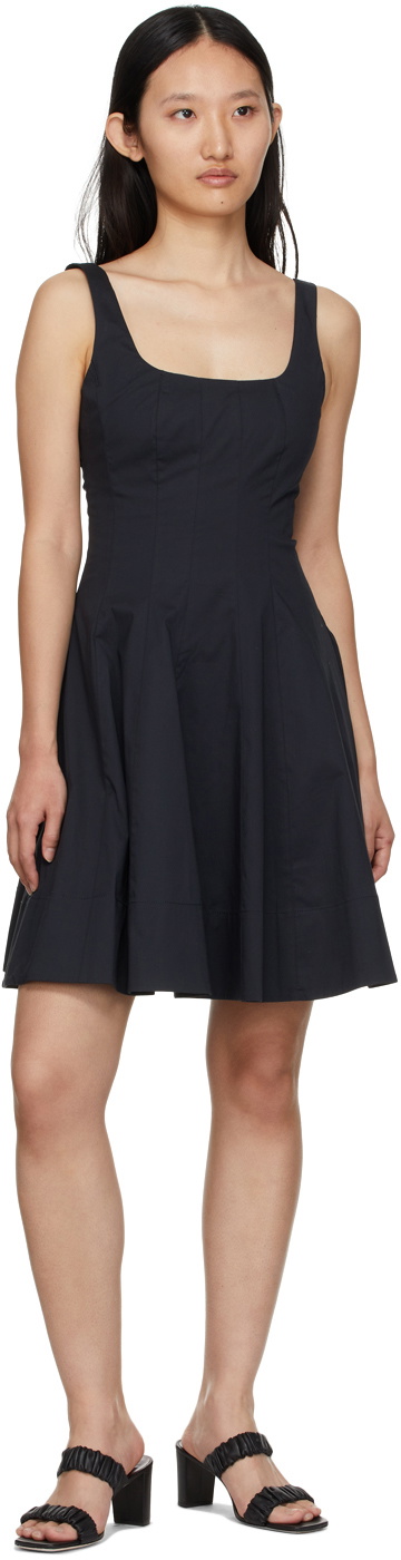 Staud Black Mini Wells Dress Staud