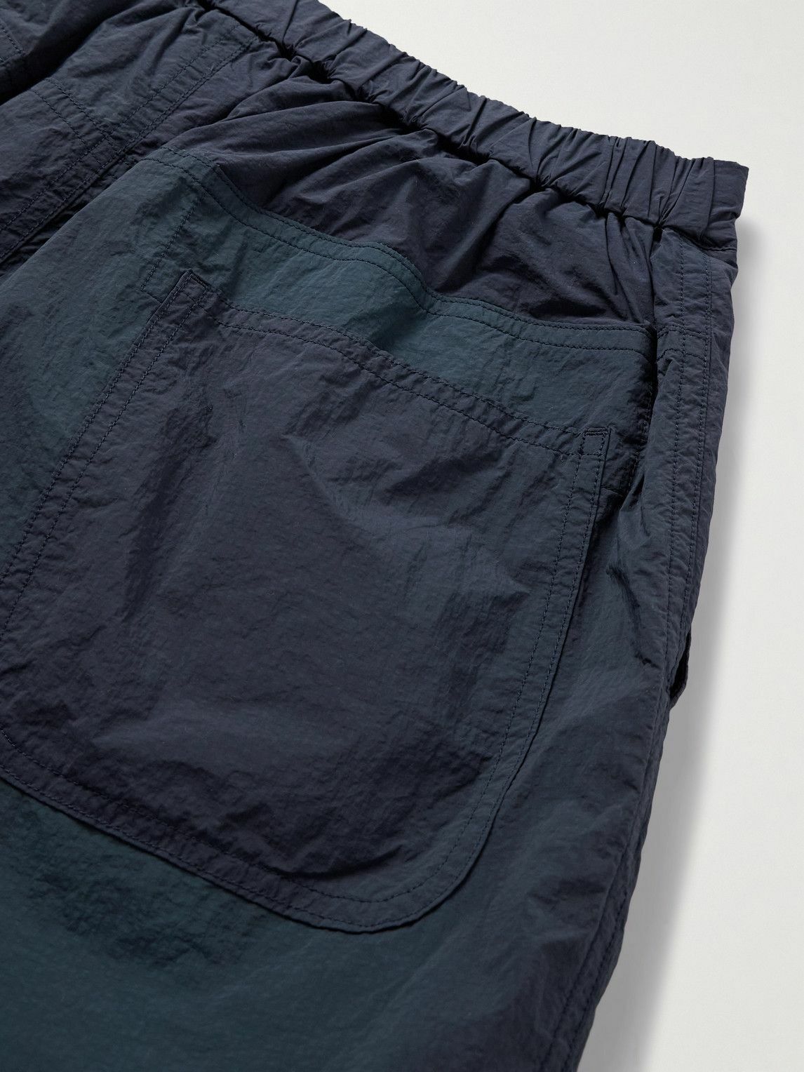 Blue Blue Japan - Tapered Pleated Indigo-Dyed Nylon Shorts - Blue Blue ...