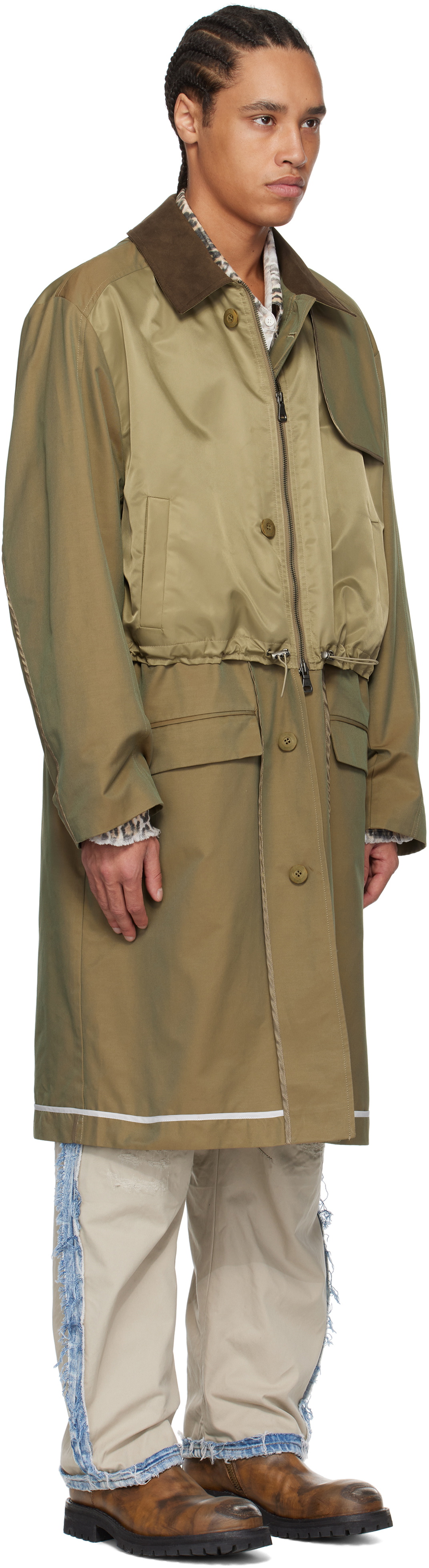 Andersson Bell Beige Bomber Mix Coat Andersson Bell