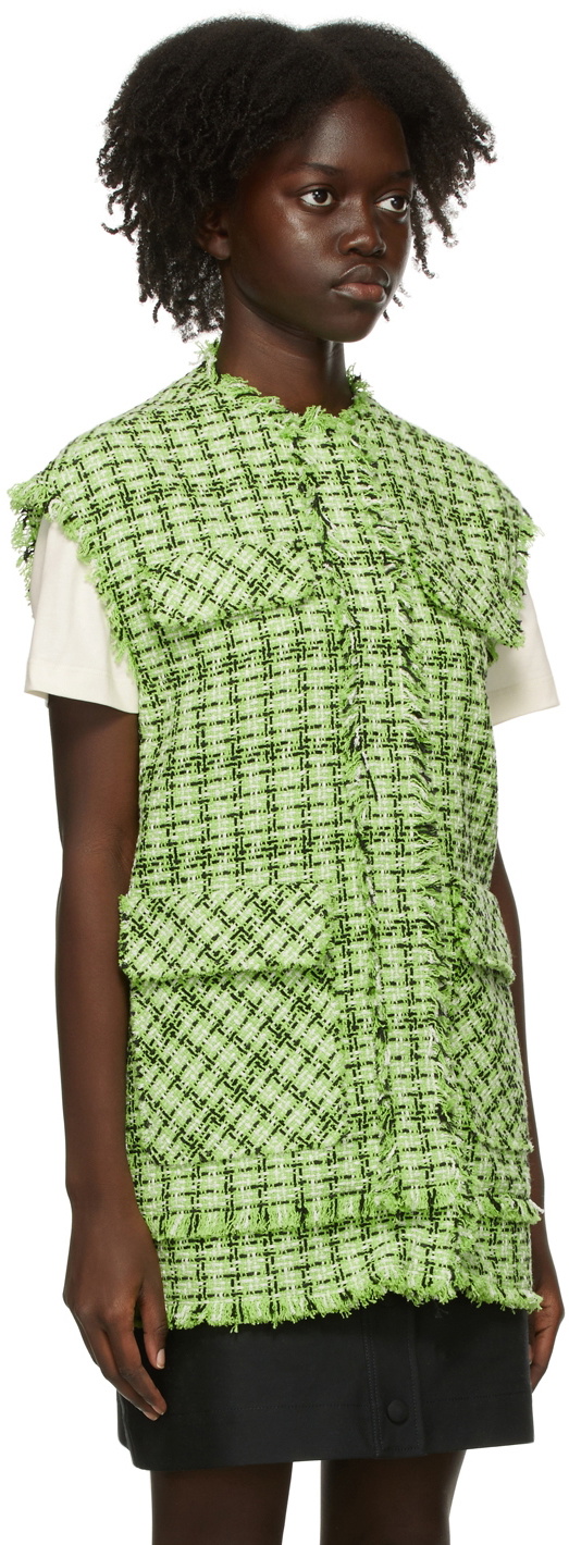 MSGM Green Tweed Vest MSGM
