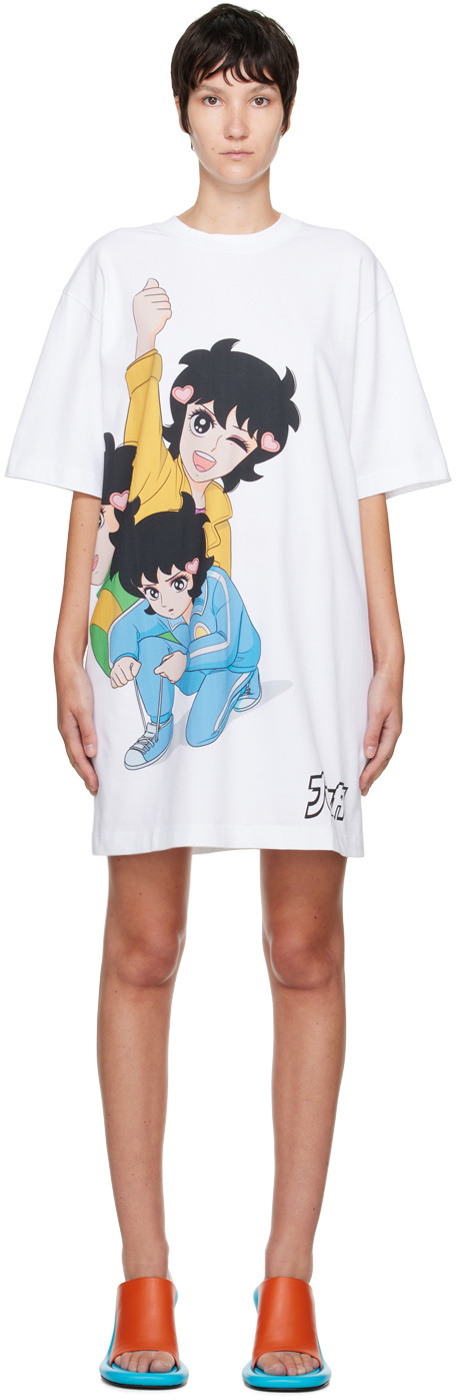 JW Anderson White Graphic Midi Dress JW Anderson