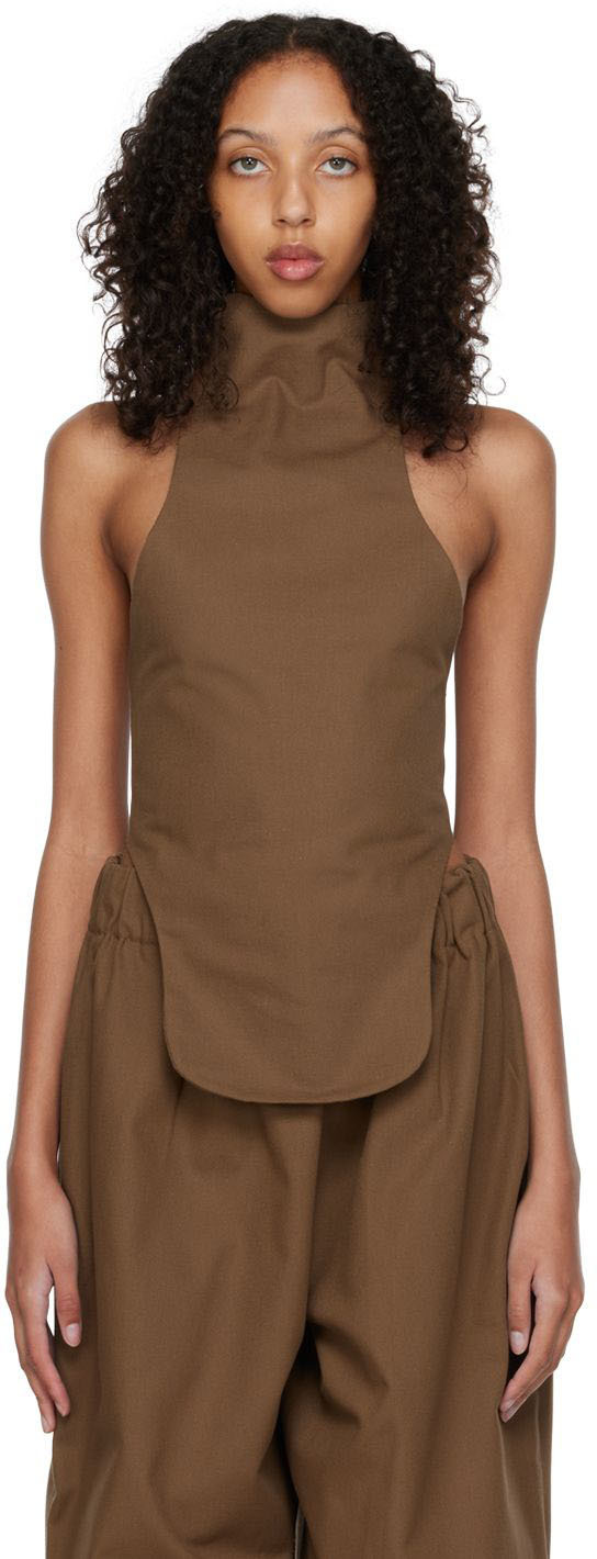 SELASI SSENSE Exclusive Tan Apron Tank Top