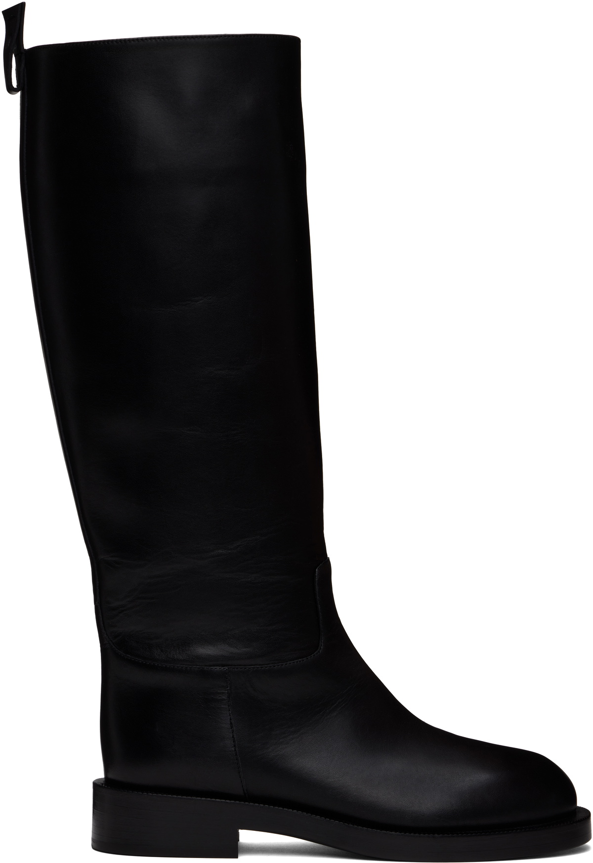 Rabanne Black Smooth Leather Tall Boots Paco Rabanne