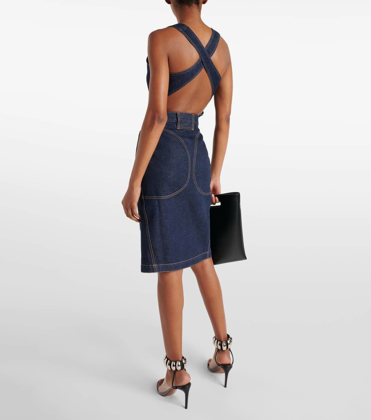 Alaïa Denim pencil skirt ALAÏA