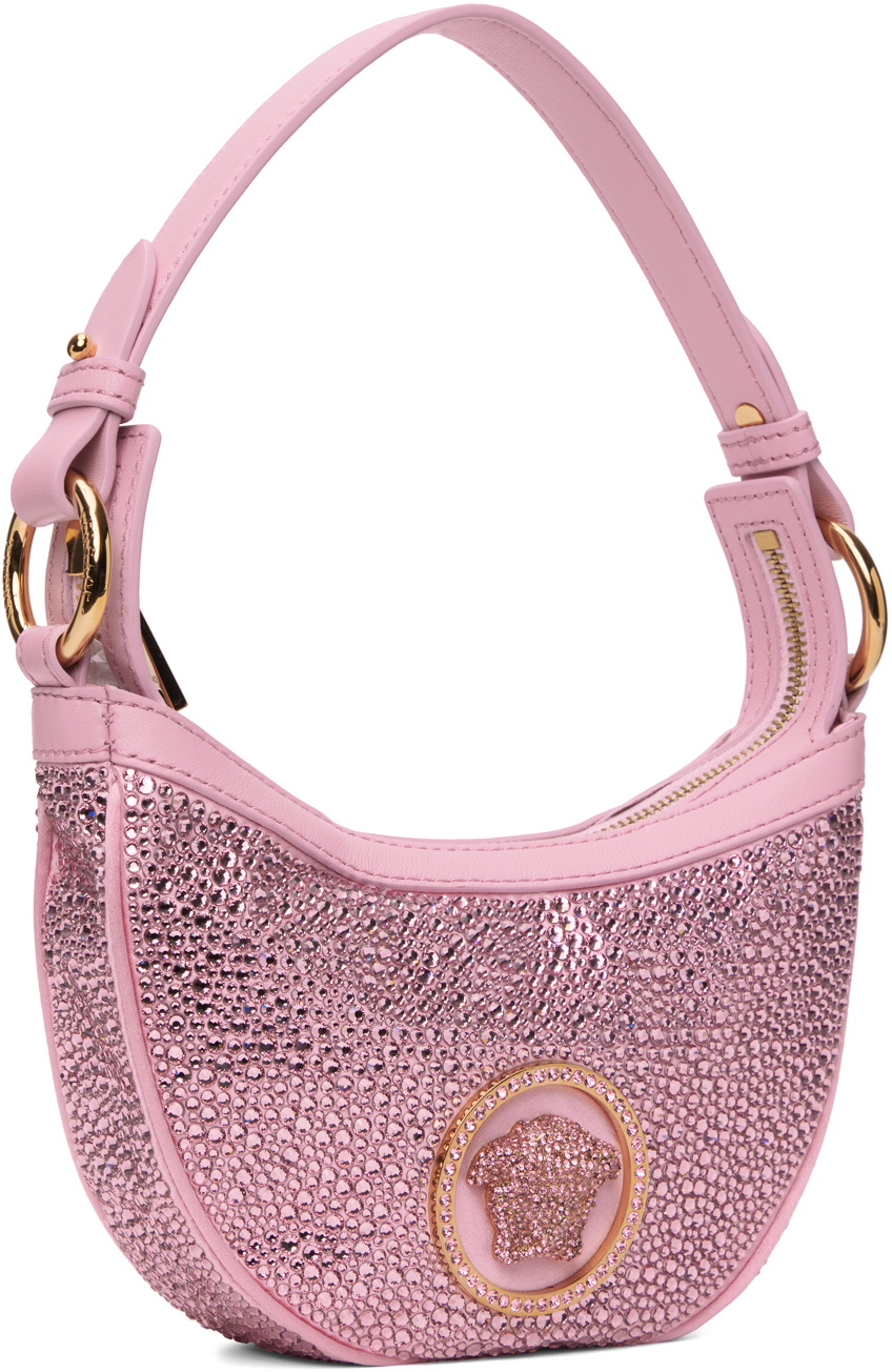 Versace Pink Mini Crystal Repeat Bag Versace