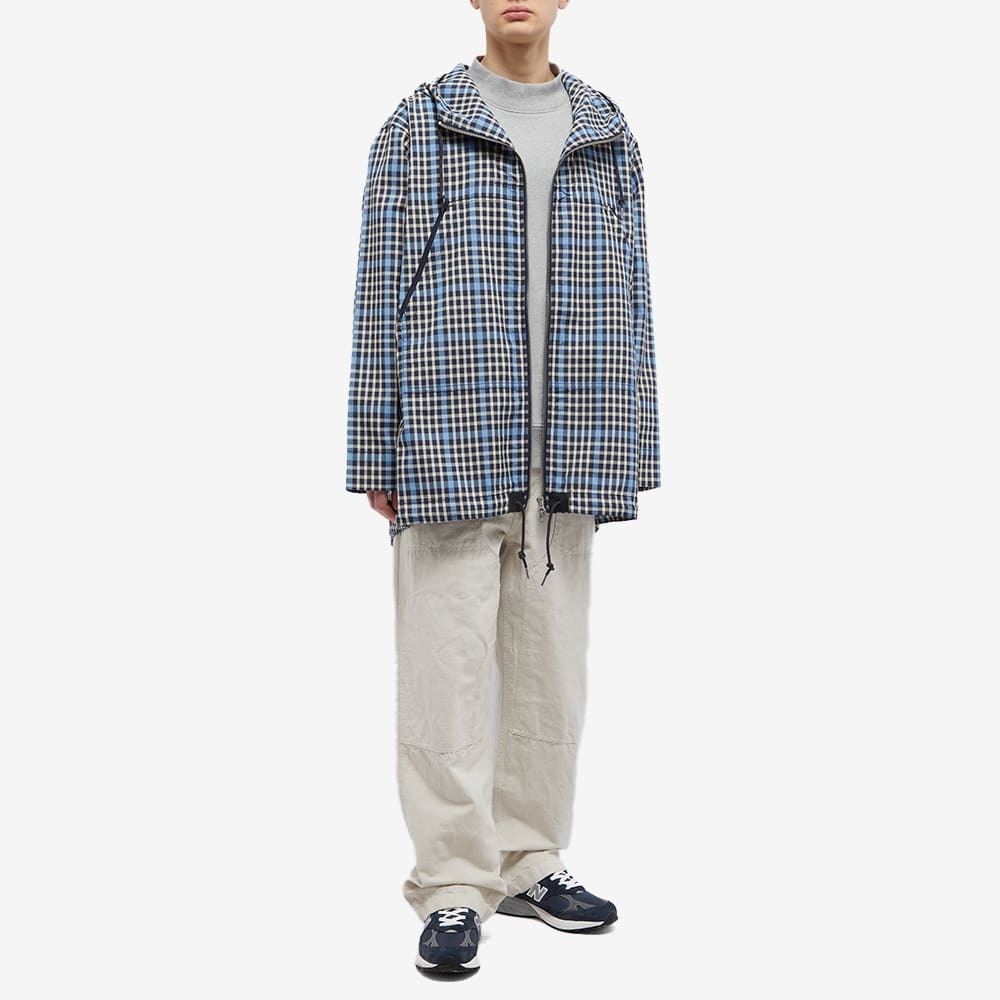 Nigel Cabourn Men's Zip Smock in Navy Check Nigel Cabourn