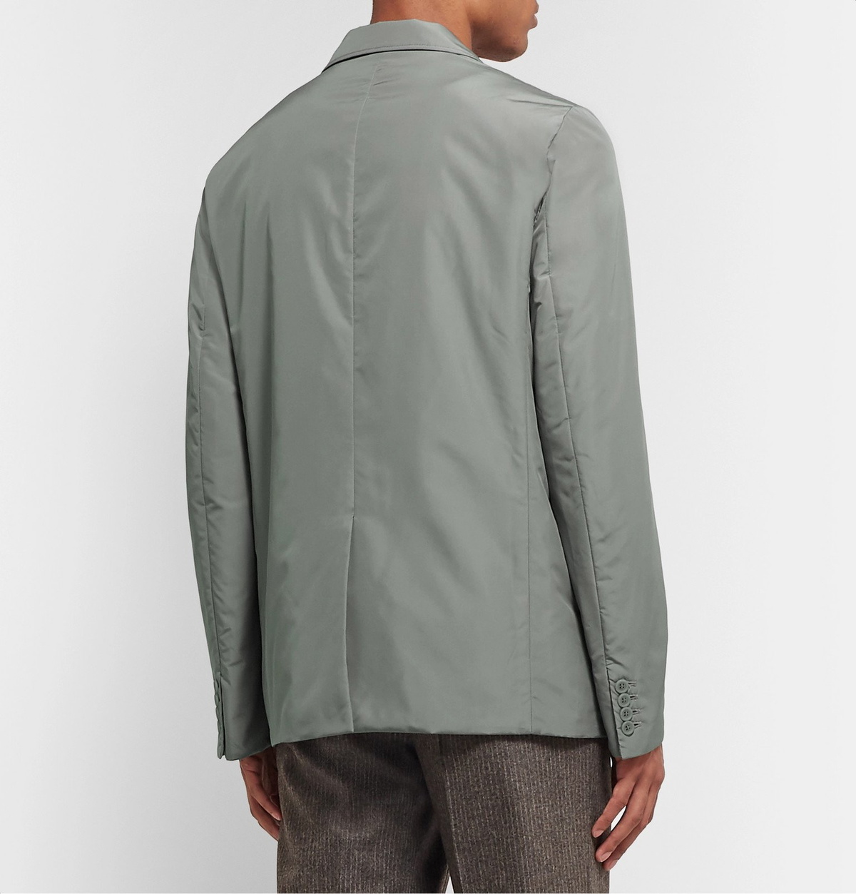 Helmut Lang - Grey Unstructured Padded Shell Blazer - Gray Helmut Lang