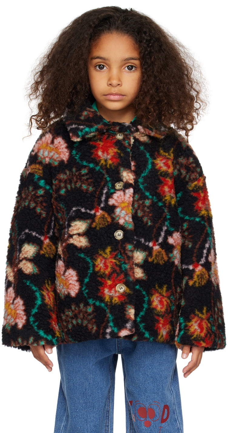 maed for mini Kids Black Firefly Coat