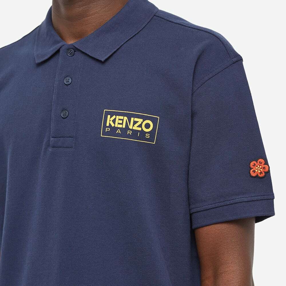 Kenzo Paris Men's Kenzo Back Logo Polo Shirt in Midnight Blue Kenzo