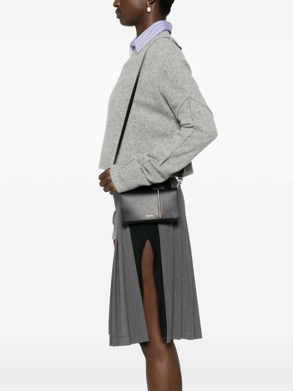 PAUL SMITH - Signature Stripe Leather Crossbody Bag Paul Smith