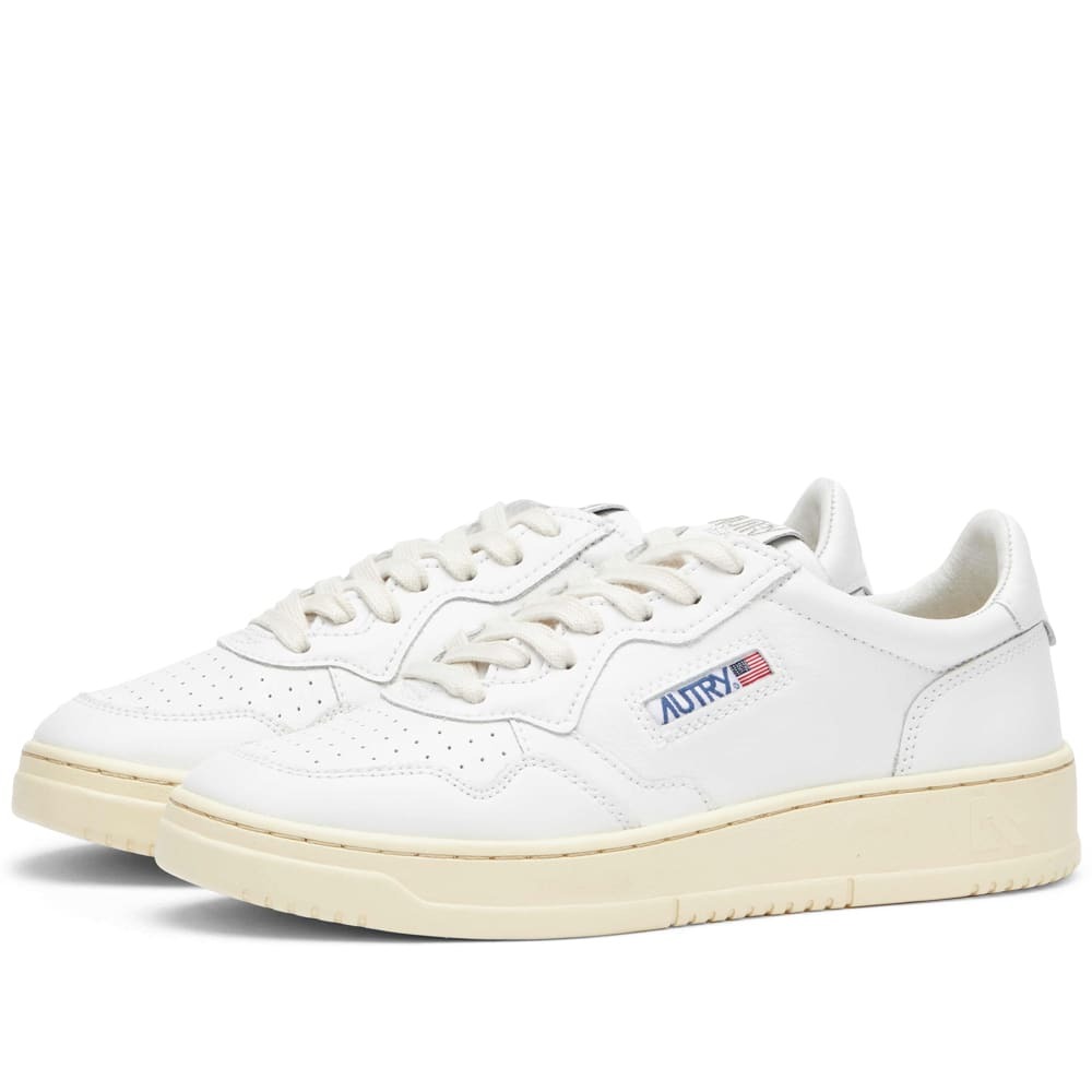 Autry Women's Medalist Low Sneakers in White/White Autry
