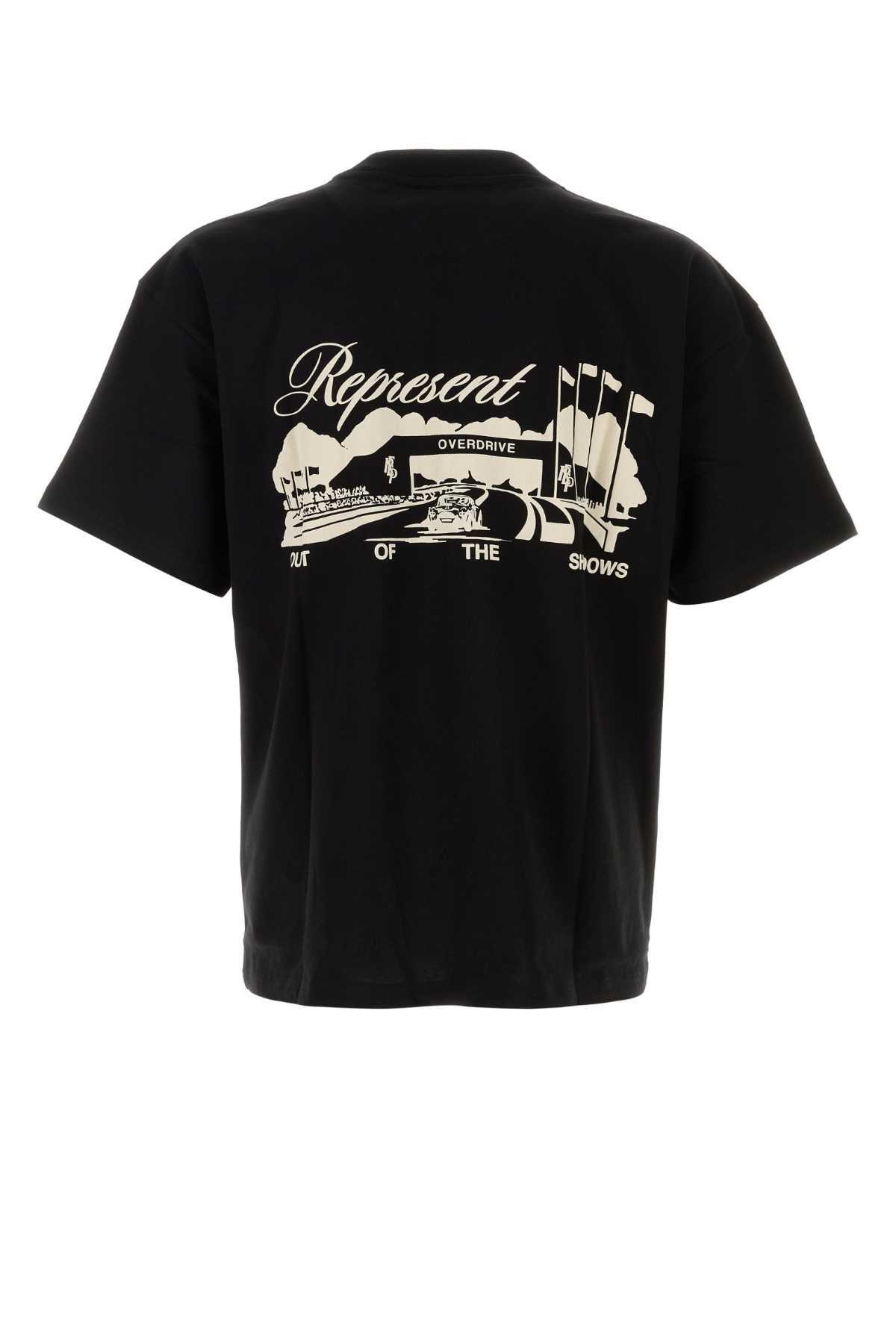 REPRESENT Black Cotton Raceway T-shirt Represent