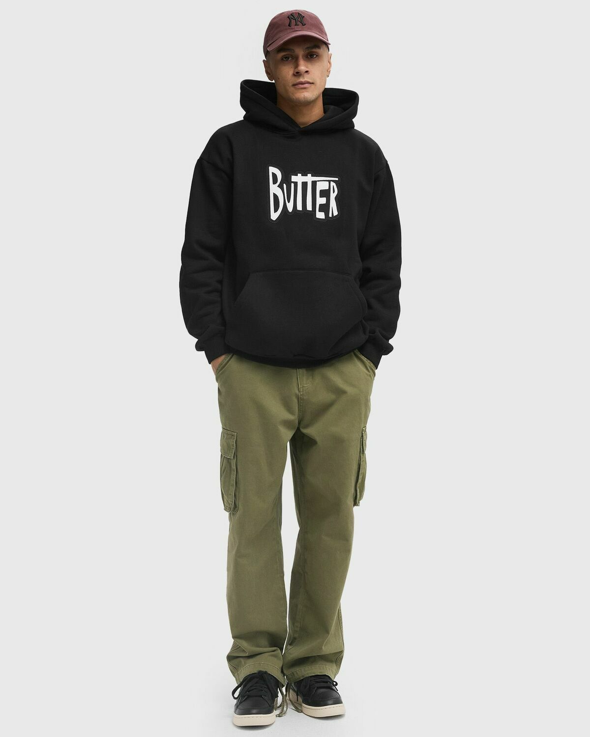 Butter Goods Sketch Applique Pullover Hood Black Mens Hoody Butter Goods