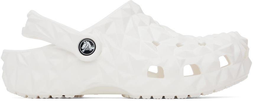 Crocs White Classic Geometric Clogs Crocs