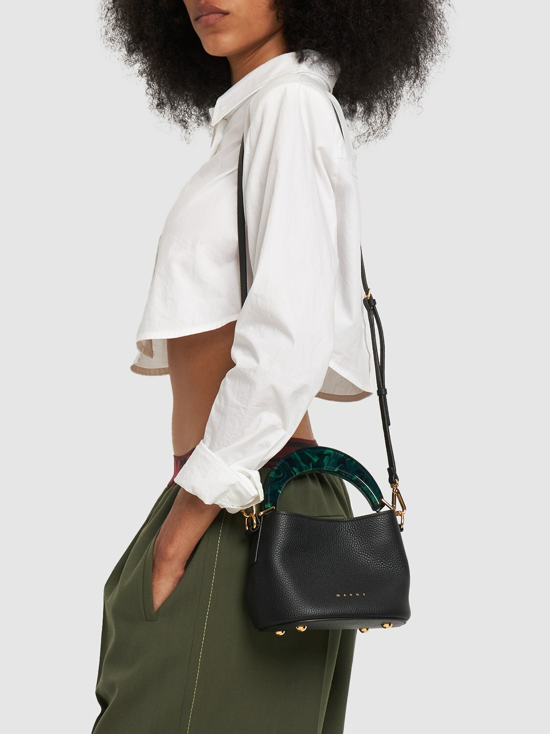 MARNI - Mini Venice Leather Bucket Bag Marni
