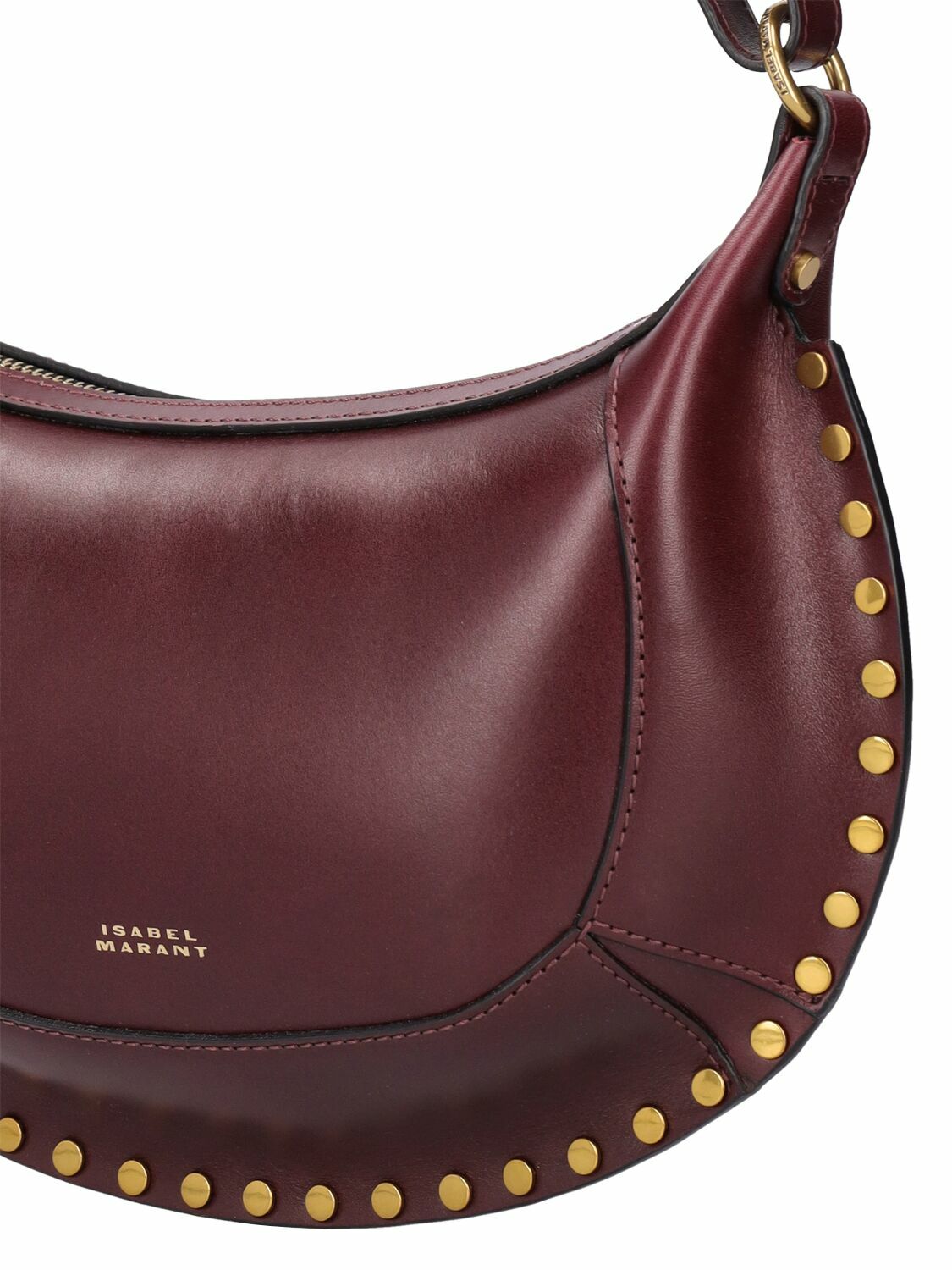 ISABEL MARANT Oskan Moon Studded Leather Shoulder Bag Isabel Marant