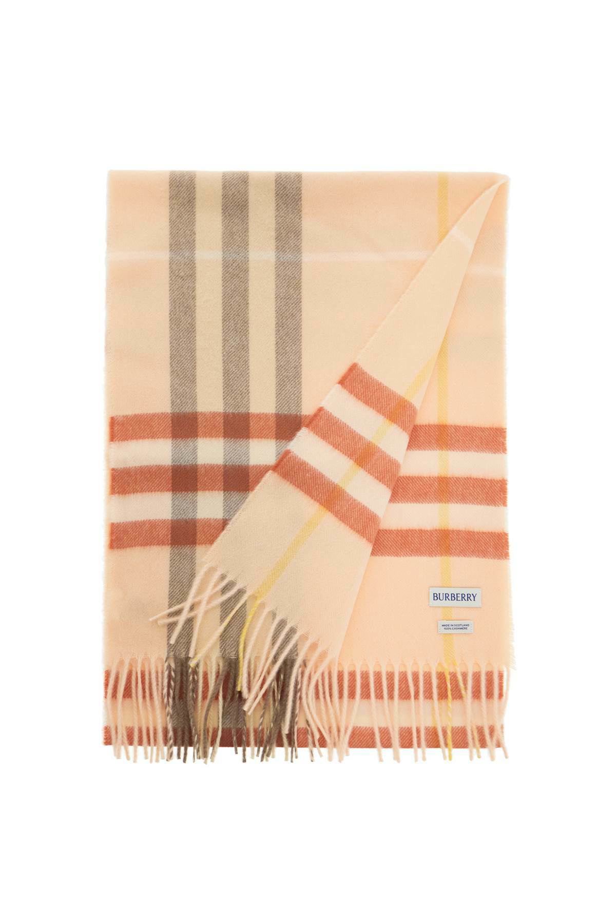 BURBERRY ered scarf in cashmere Pink Burberry