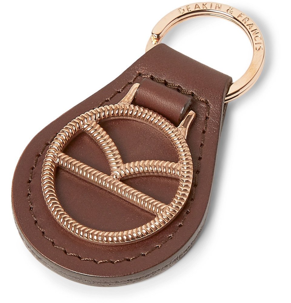 Kingsman - Deakin & Francis Leather and Rose Gold-Plated Key Fob - Rose ...