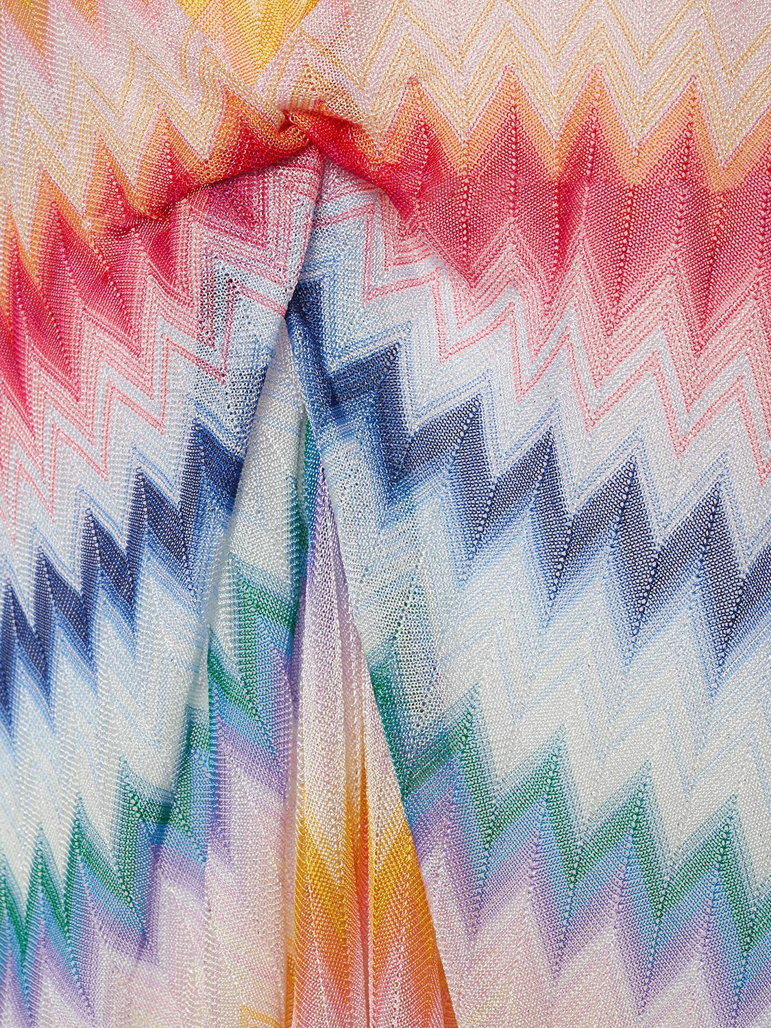 MISSONI - Chevron Draped Lurex Long Dress Missoni