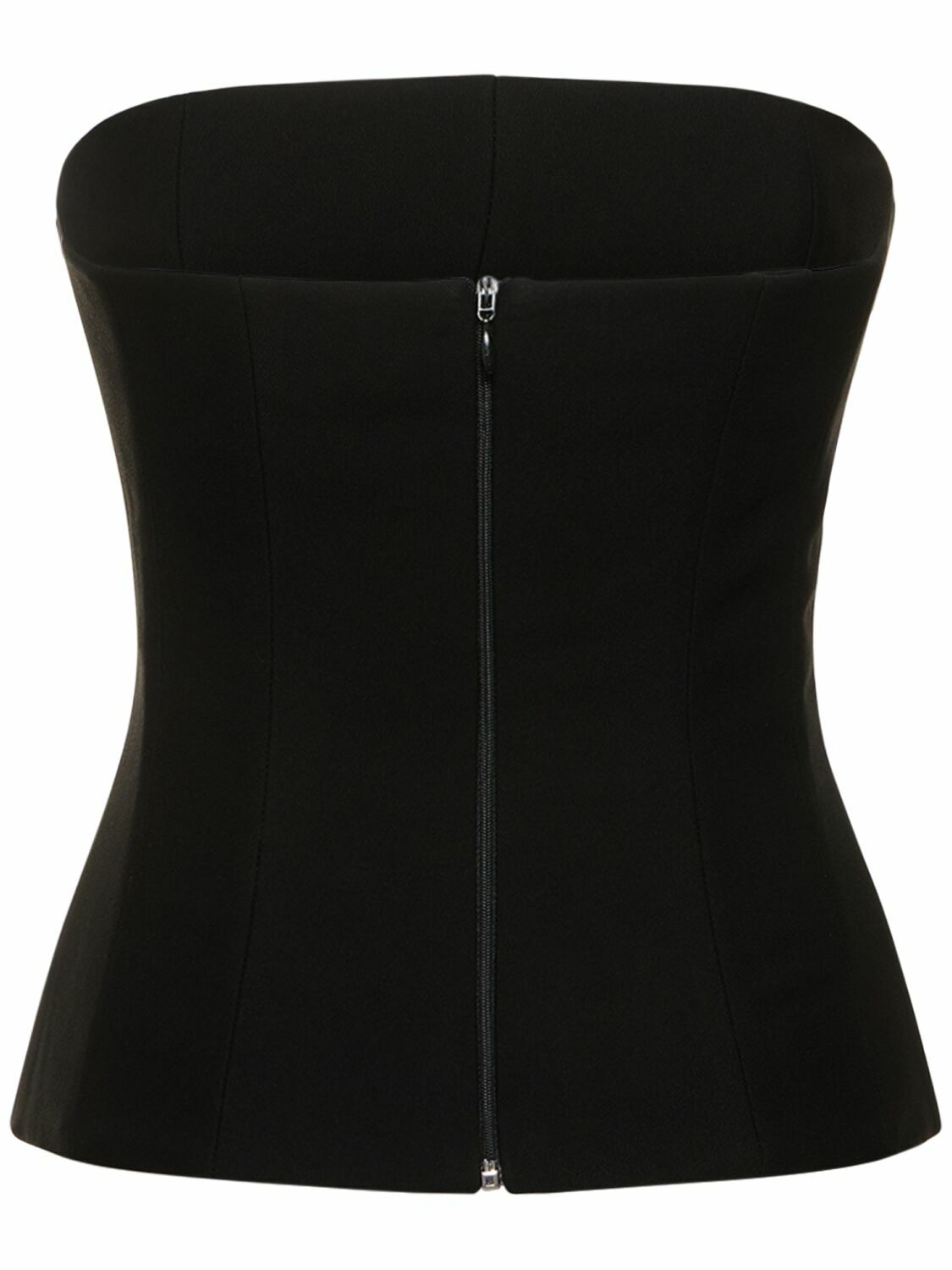 MÔNOT Strapless Crepe Bustier Top Monot