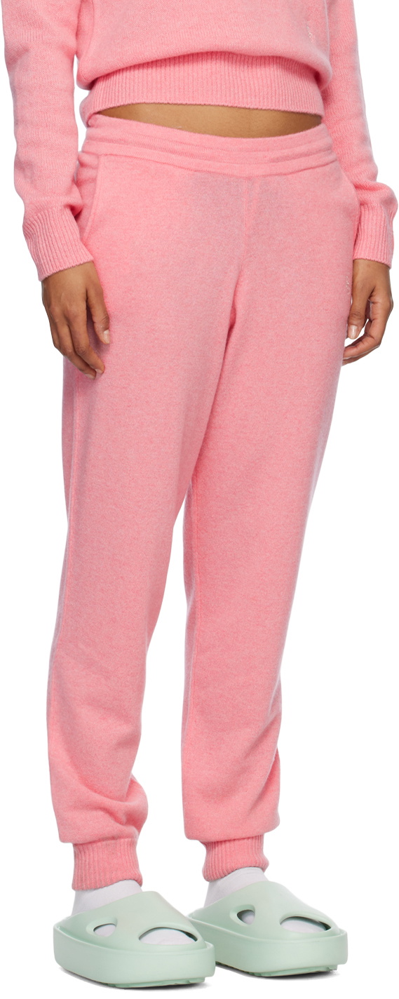 Sporty & Rich Pink Embroidered Sweatpants Sporty & Rich