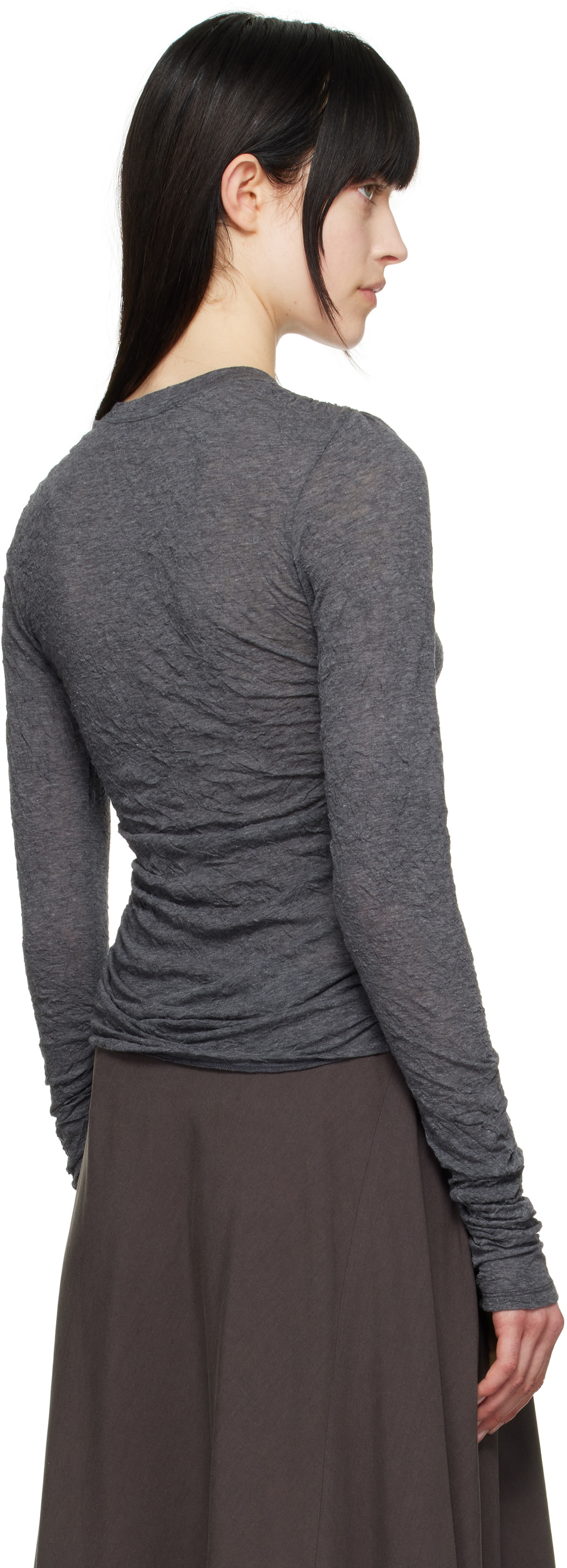 OUR LEGACY Gray Strain Slim Longsleeve T-shirt Our Legacy
