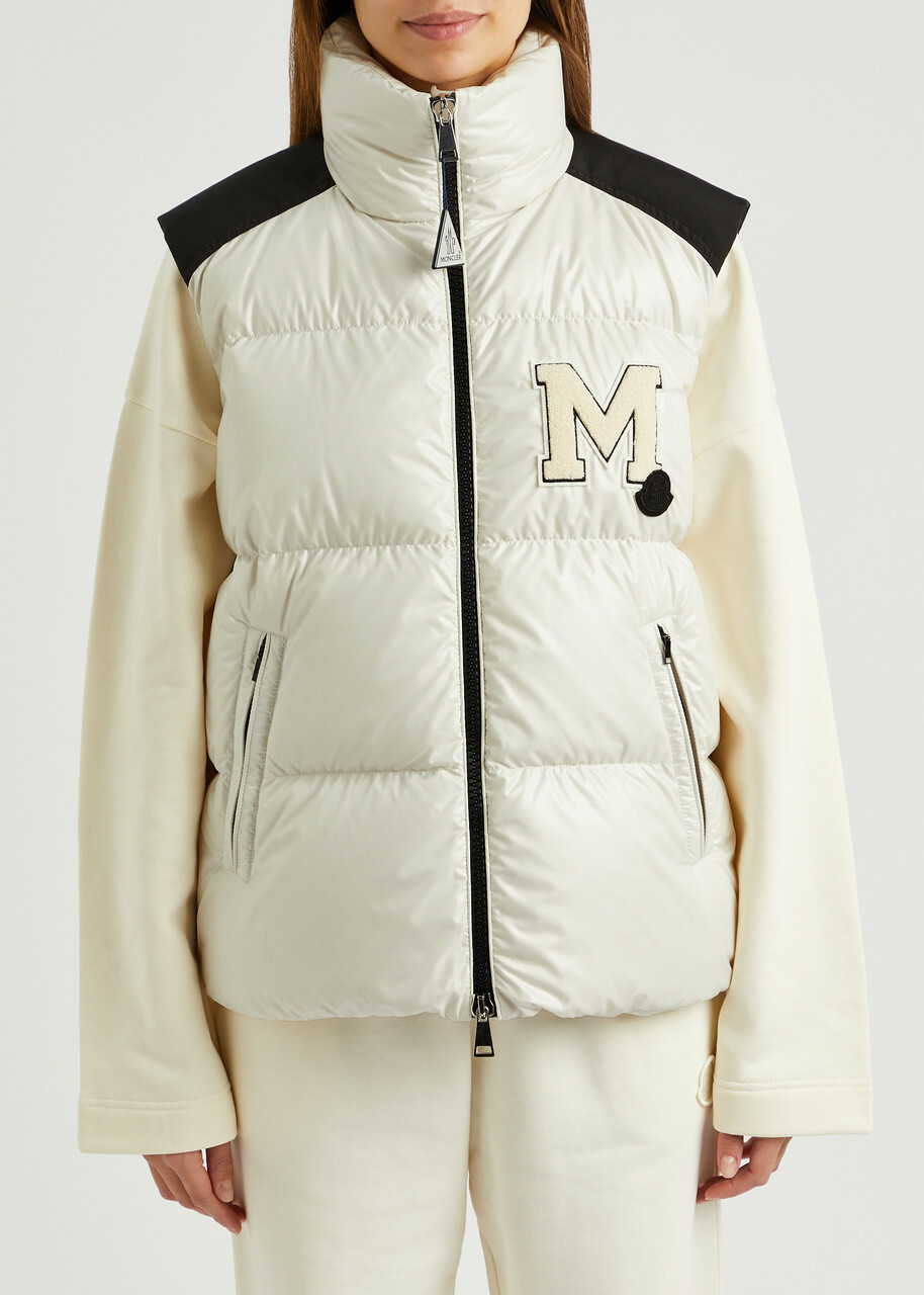 Moncler Oder Quilted Shell Gilet Off White Moncler