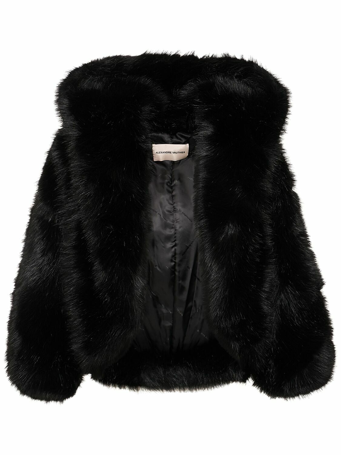 ALEXANDRE VAUTHIER - Faux Fur Hooded Short Jacket Alexandre Vauthier