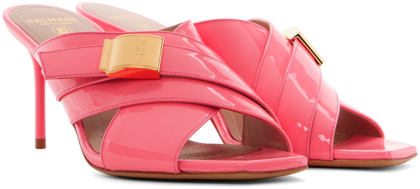 Balmain Pink Uma Mules Balmain