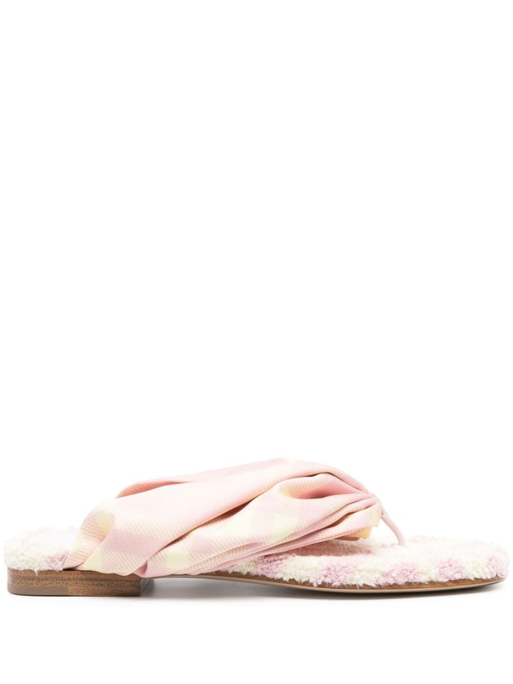 BURBERRY - Check Thong Sandals Burberry